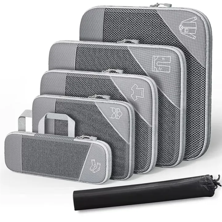 Packing Cubes Set Compressed Packing Cubes Set Ideal for Suitcase ...