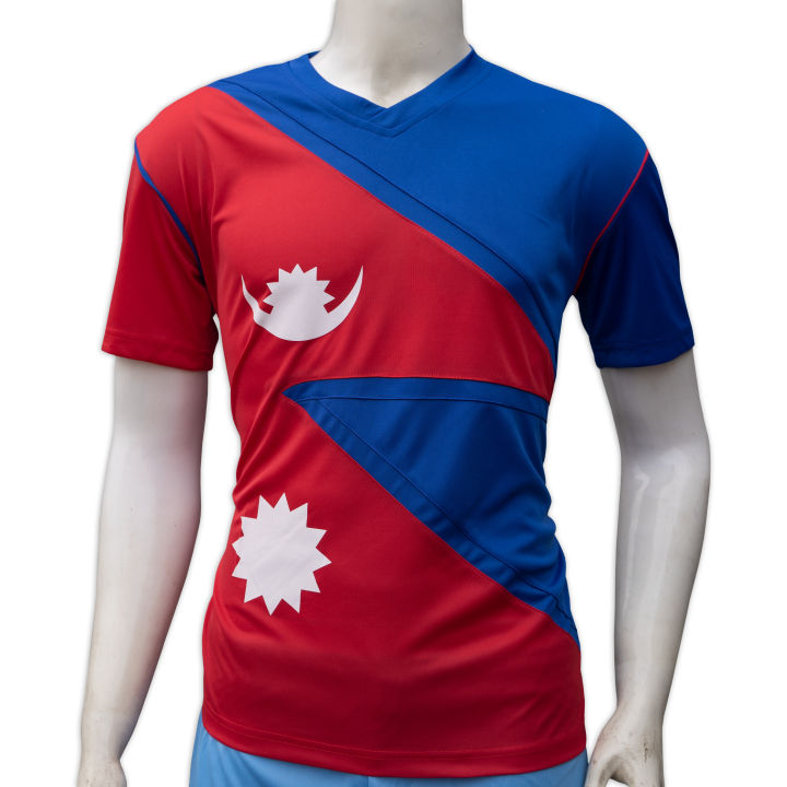 Nepal Flag Printed Half Jersey T-Shirt For Men | Daraz.com.np