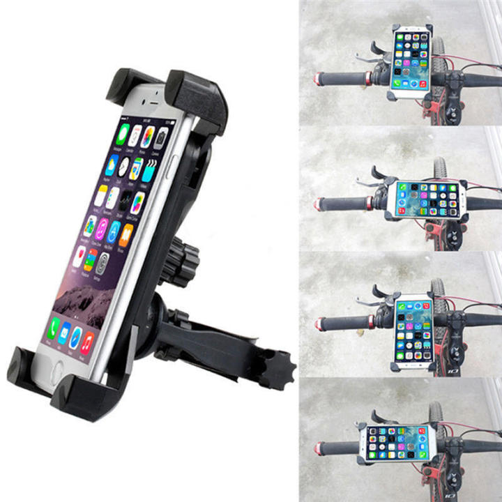 Universal 360° Bike Phone Mount Bicycle Handlebar Holder Cradle Stand ...