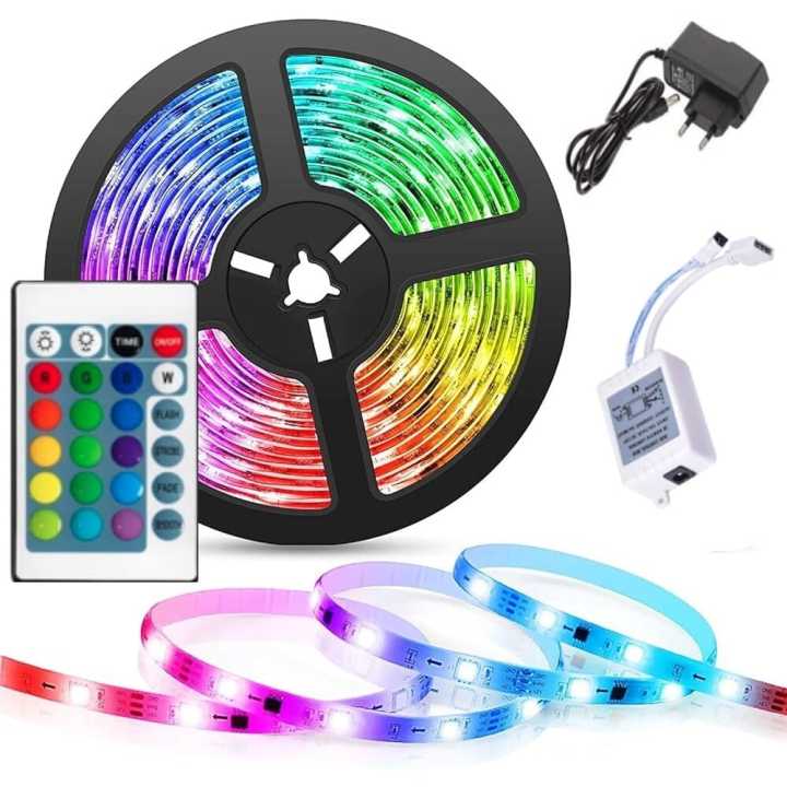 RGB 5m Led Strip light Multicolored With Remote Control | Daraz.com.np