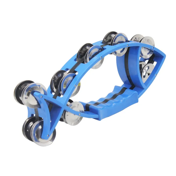 Hand Bell Musical Instrument Hand Bell Tambourine Rattle Bell, Blue ...