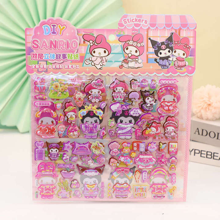 New Sanrio Little Horse Labubu Double Layer Gold Foil Story 3D ...