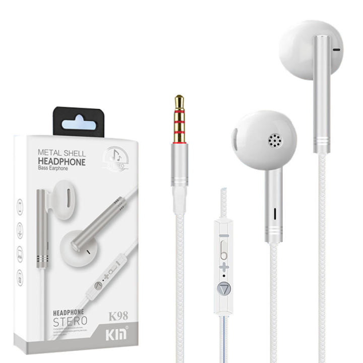 Kin K98 Metal Shell Bass Earphones with Mic (Color May Very) | Daraz.com.np