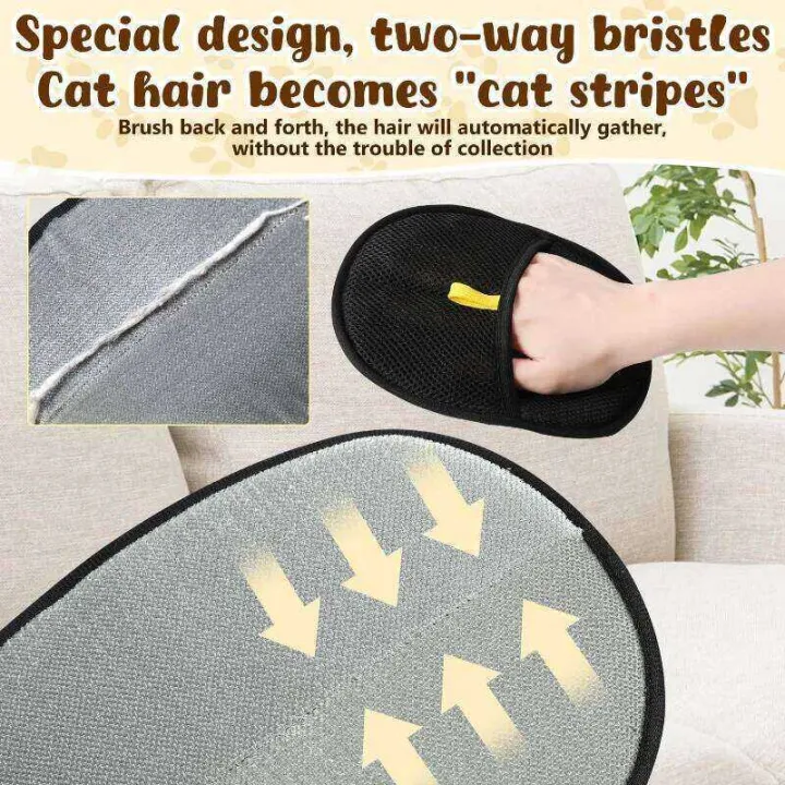 Glove Cats & Dogs, Efficient Pet Hair, Cat Grooming Gloves for Hair ...