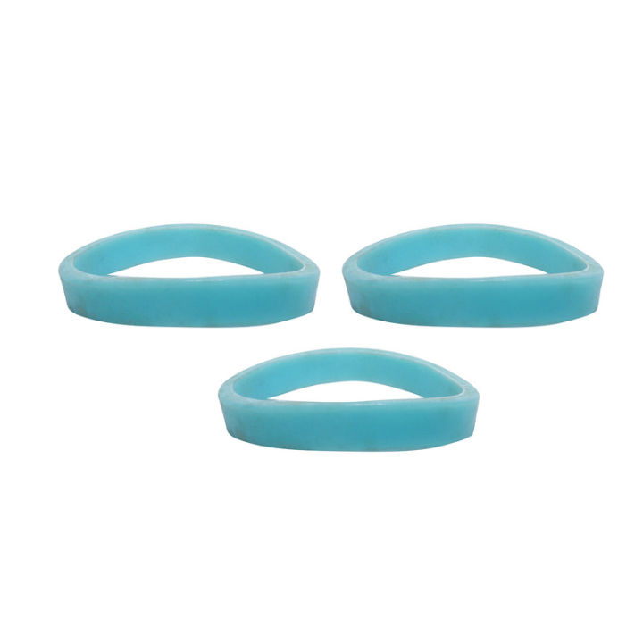 Sky Blue Rubber Plain Design Handband Set Of 3 | Daraz.com.np