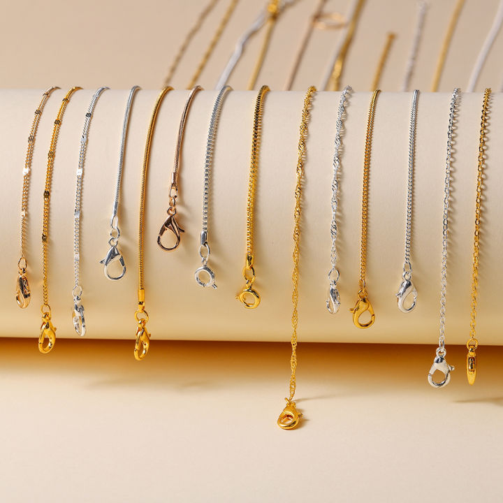 St. Kunkka 1Pcs Alloy Necklace Clavicle Chain Men Women Basic DIY ...