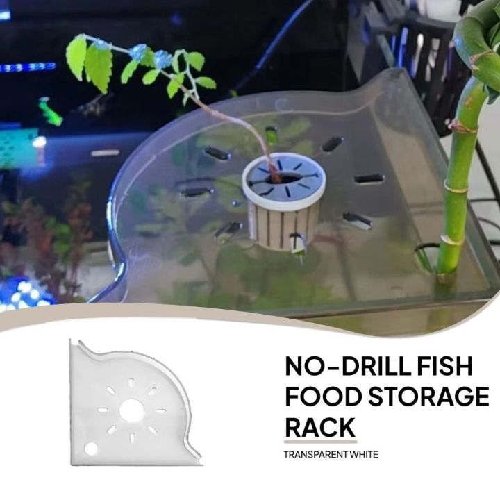 New Non-Punch Aquarium Corner Shelf Transparent Drainable Aquarium ...