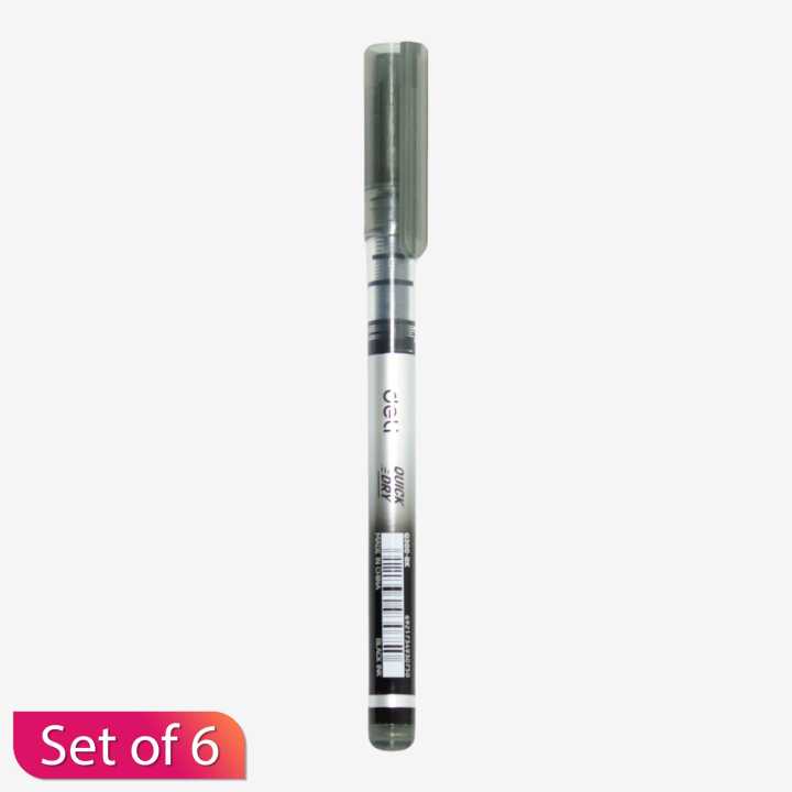 Deli Think Roller Pen Q300-BK 0.5mm-6 Pcs Set | Daraz.com.np