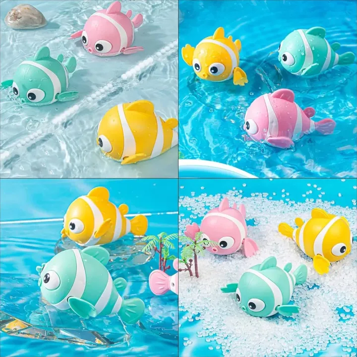 Tipmant Cute Baby Toddler Bath Toy Wind Up Fish Animal for Bathtub ...