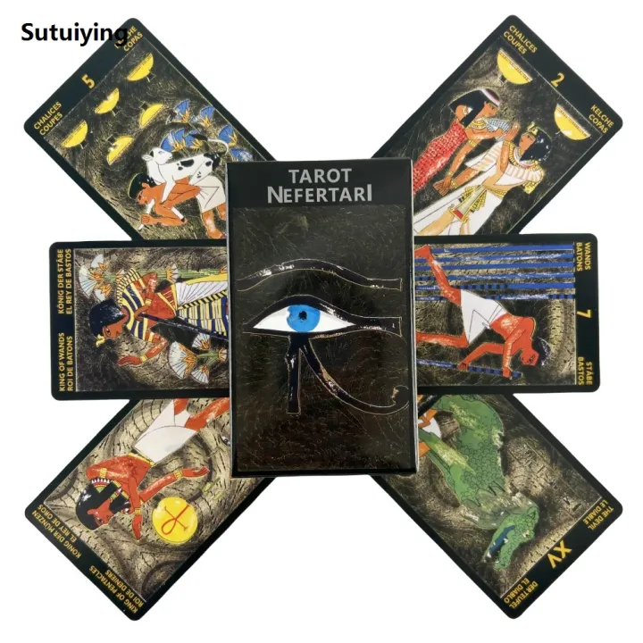 Sutuiying Tarot Nefertari Cards A 78 Deck Egyptian Oracle English ...