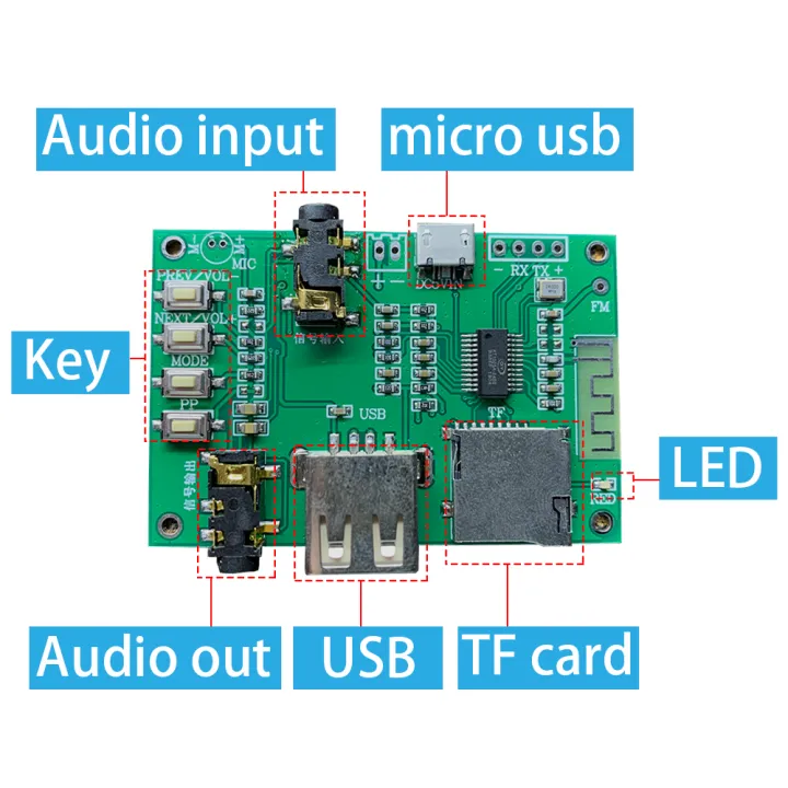 BT321F stereo audio transmitting and receiving chip flash serial AT ...