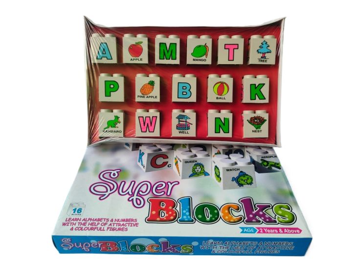 Blocks Set Toy For Kids ABCD Learning Play Blocks Set Big Size | Daraz ...