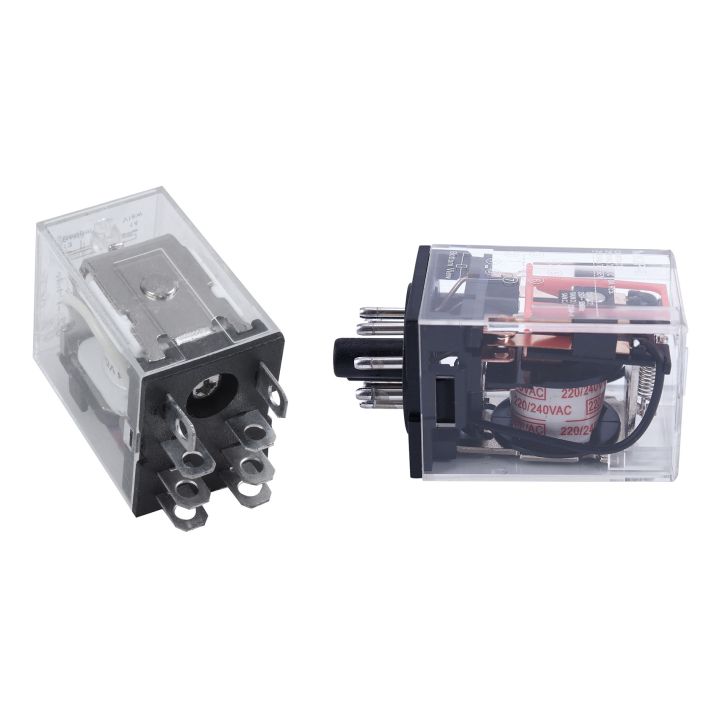 DC 12V Coil 10A 240VAC 28VDC DPDT Electromagnetic Relay JQX-13F2Z & AC ...