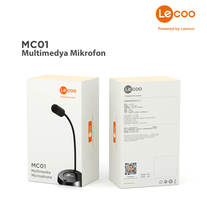 STREAMING MIC LECOO MC01 Microphone Colorful Light Effect 360 ...