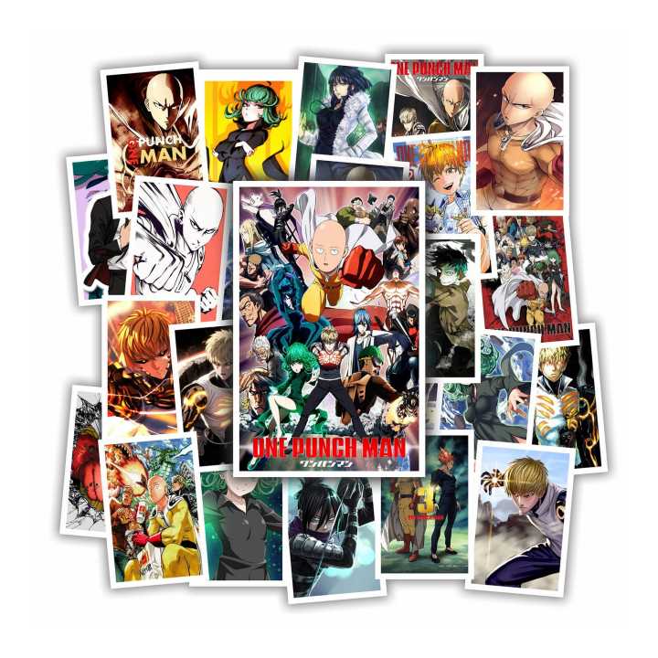 KYVOR one punch man Anime Collectible Sticker Pack of 25pcs (10cm x ...