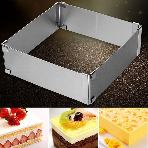 Adjustable steel square, rectangular cake mould | Daraz.com.np