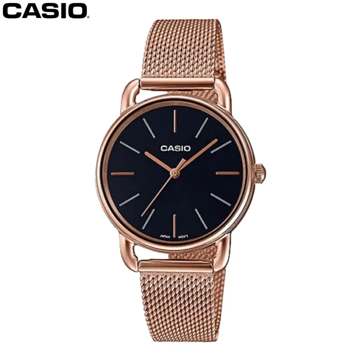 Casio Enticer Stainless Steel Mesh Chain Watch For Women- LTP-E412MPG ...