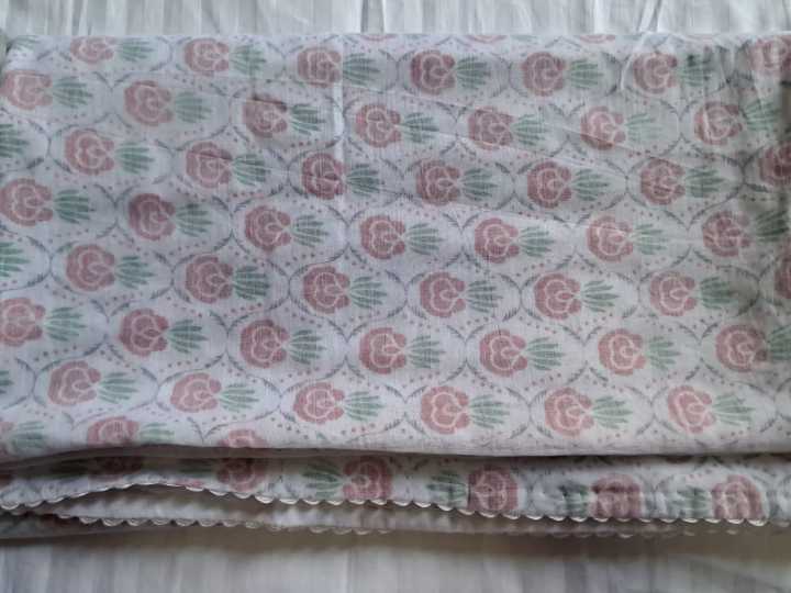 Hand Made, Hand Stitch, White Colour With Laligurash Print Cotton ...