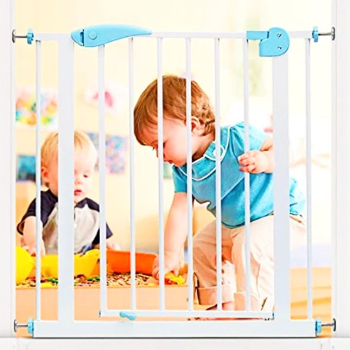 Safe-O-Kid- Pure Metal Baby Safety Gate (75-85 cm), Adjustable, 2 Way ...