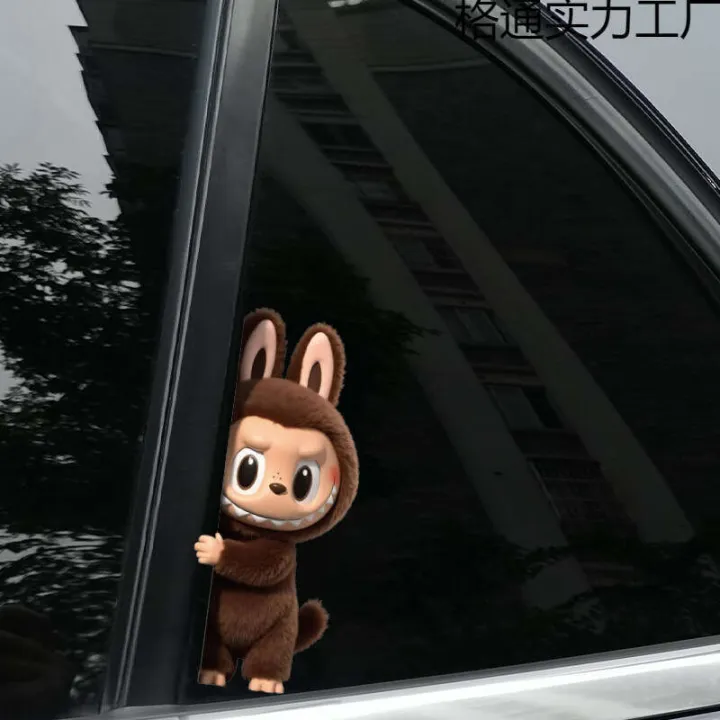 Labubu Doll Car Body Window Stickers Electric Motorcycle Computer ...
