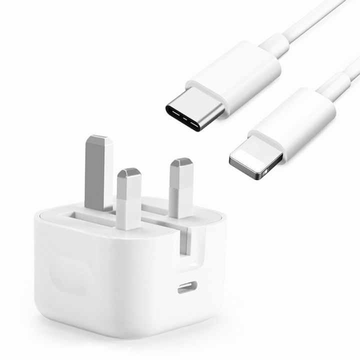 35W USB-C Three-Pin Charger with USB-C to Lightning Cable | Daraz.com.np