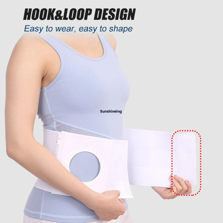 Abdominal pocket herniostomy with herniostomy, support stoma with colon ...