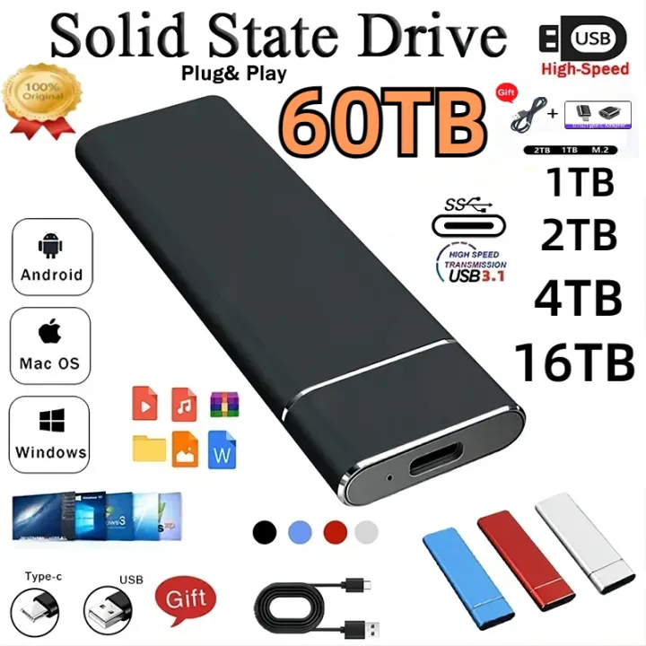 Original SSD 1TB Portable Solid-state Drive 2TB Large Capacity Hard ...