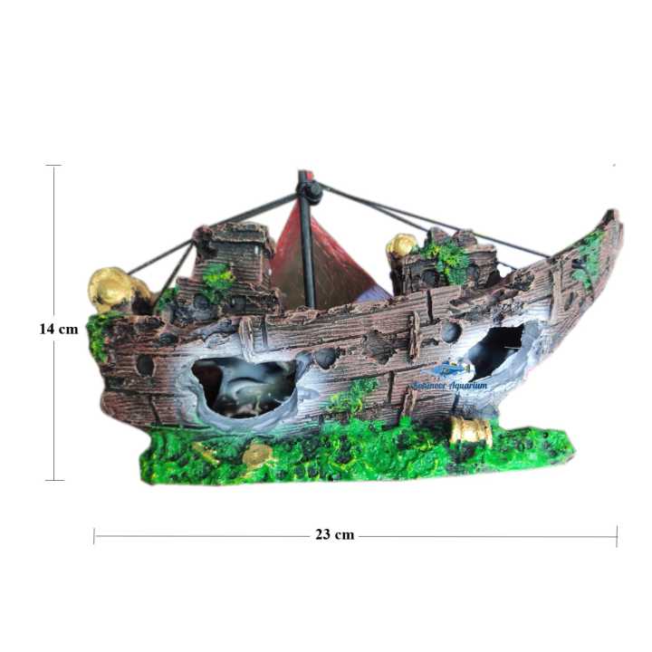 Wrecked Ship Aquarium Decoration Medium Size | Daraz.com.np