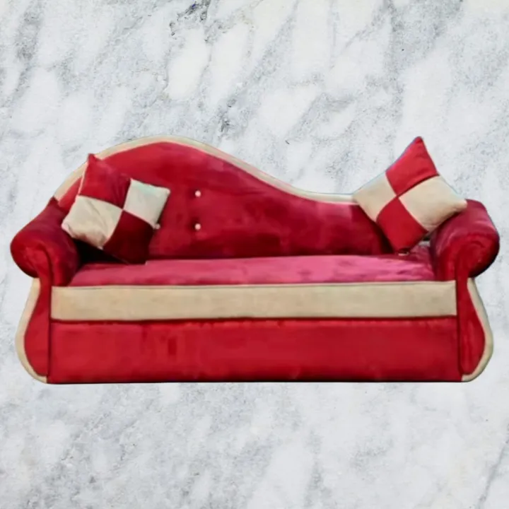 Red Color Dewan Double Hata Sofa with Two Cusion | Daraz.com.np