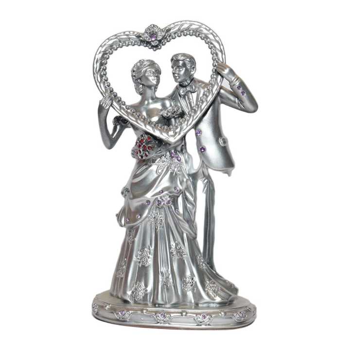 Ceramic Silver Couple Showpiece | Daraz.com.np