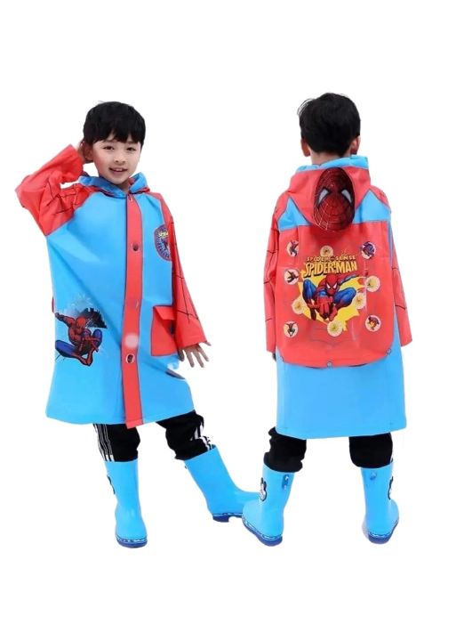 Spider-Man Theme Hooded Raincoat Jacket for Kids | Daraz.com.np