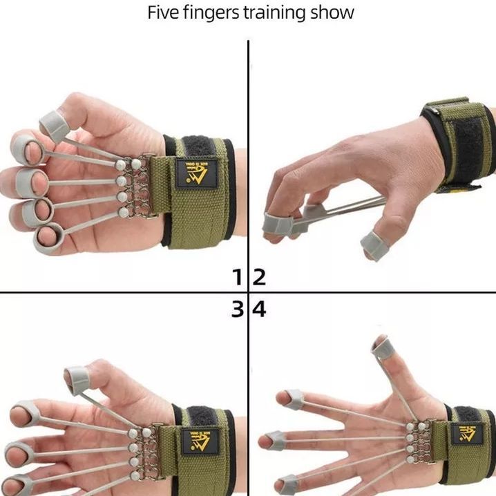 Finger Grip Strength Trainer Hand Yoga Resistance Band Finger Flexion ...