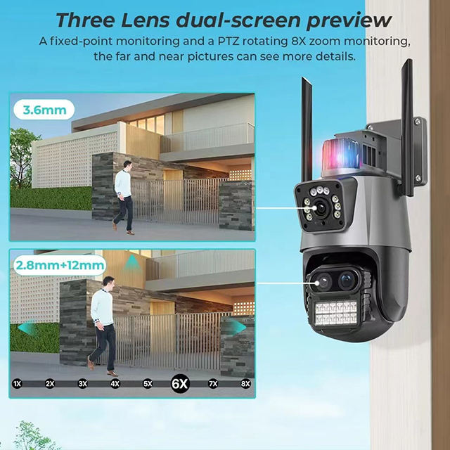 9MP WIFI PTZ Camera HD Screen Outdoor IP Camera AI Auto Tracking ...
