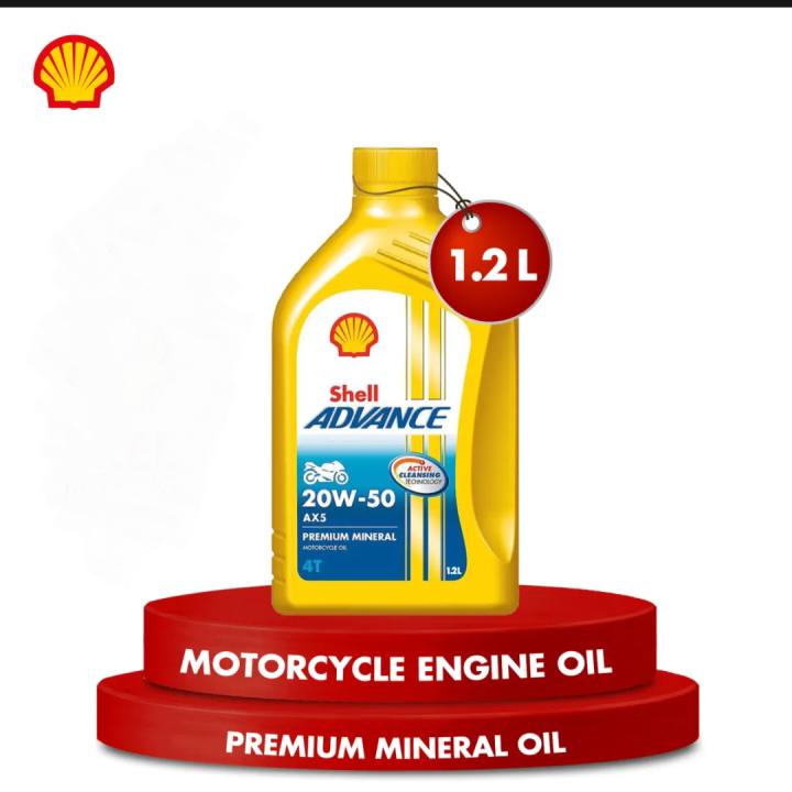 Shell Advance AX5 4T 20W-40 API SL Premium Mineral Motorbike Engine Oil ...