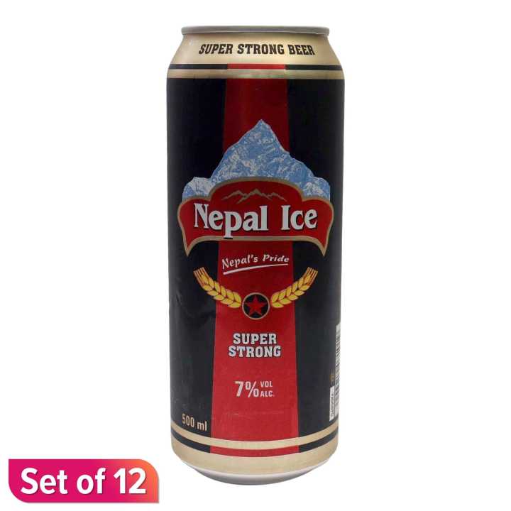 Nepal Ice Super Strong 7% ALC Can Beer 500ml Set of 12 | Daraz.com.np