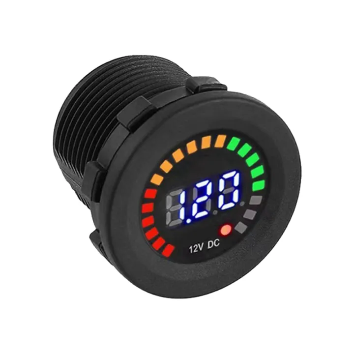 Spreeshop DC 12V Universal Car Motorcycle Boat LED Digital Voltmeter ...