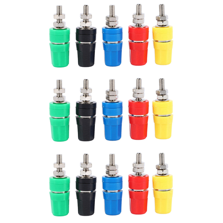TWEXQNY 15Pcs M4X36 Pure Copper Terminal 4mm Banana Jack Socket 20A ...