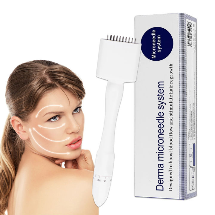Adjustable Titanium Needle Derma Stamp Scalp Massager Infusion System ...