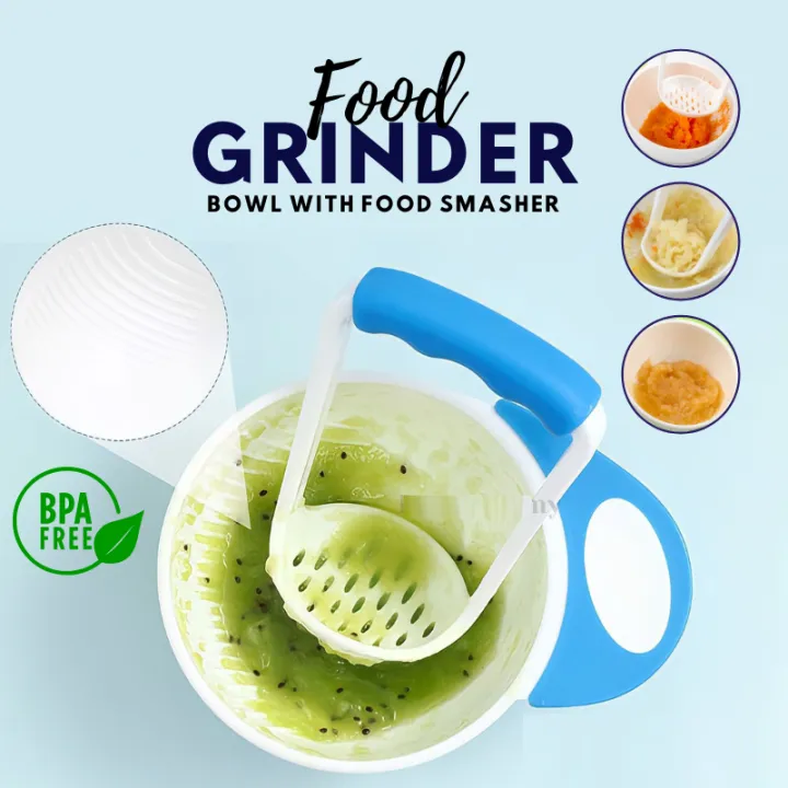 Baby Food Smash & Serve Bowl Set: Manual Grinder for Homemade ...