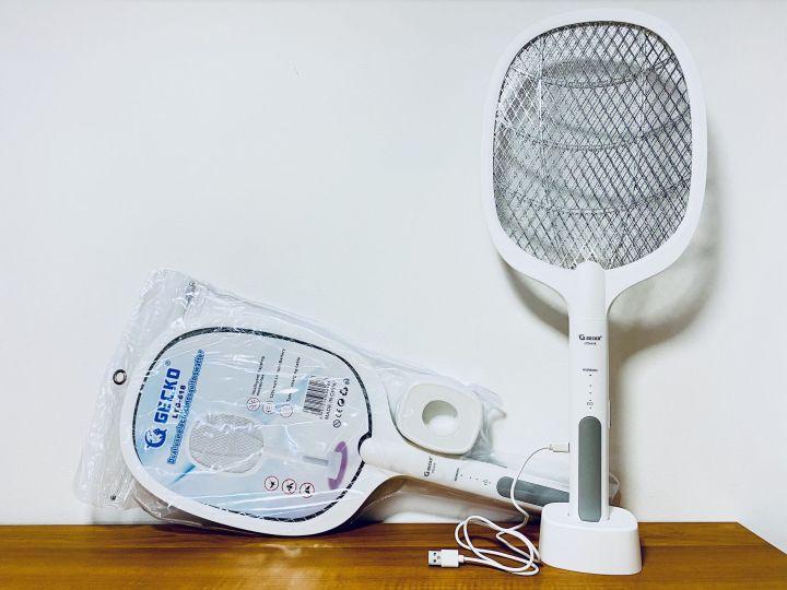 GECKO Plastic Racket Automatic Mosquito Killer Swatter/Bat - White ...