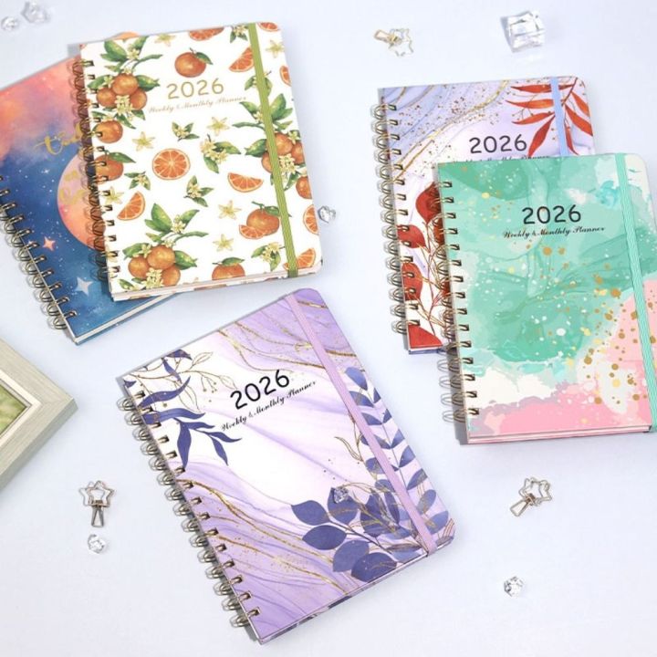 High Quality A5 2026 Planner Hard Shell Agenda English Notebook Monthly ...