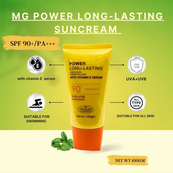 MG Goldline Cosmetics Long-Lasting High Power Sun Cream SPF 90+ PA+++ (100g) | Korean Skincare ...
