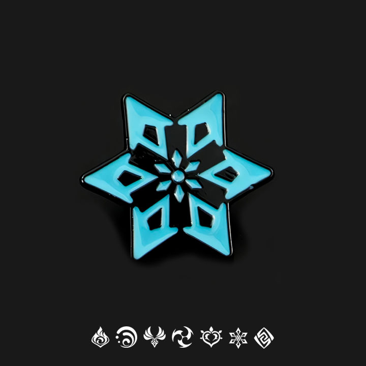 Genshin Impact Game Cryo Element Pin Brooch Unisex Gift Item | Daraz.com.np