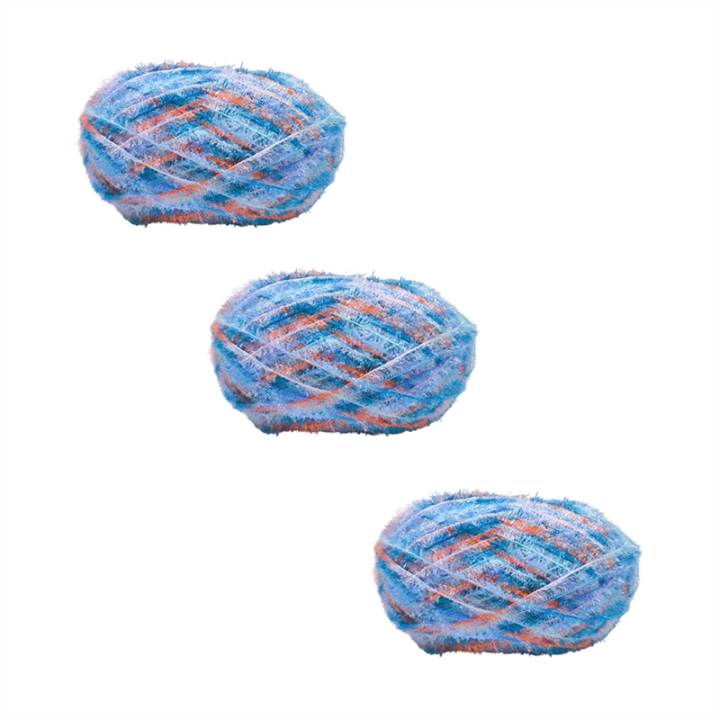 NCANRUI Multi-Colored Glass Yarn DIY Hand-Woven Doll Gold Yarn Braided ...
