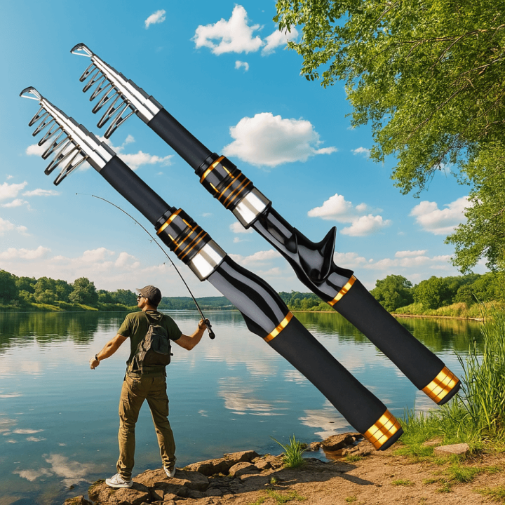 Ultra Light Portable Telescopic Fishing Rod 34cm Storage .6m-2.1m ...