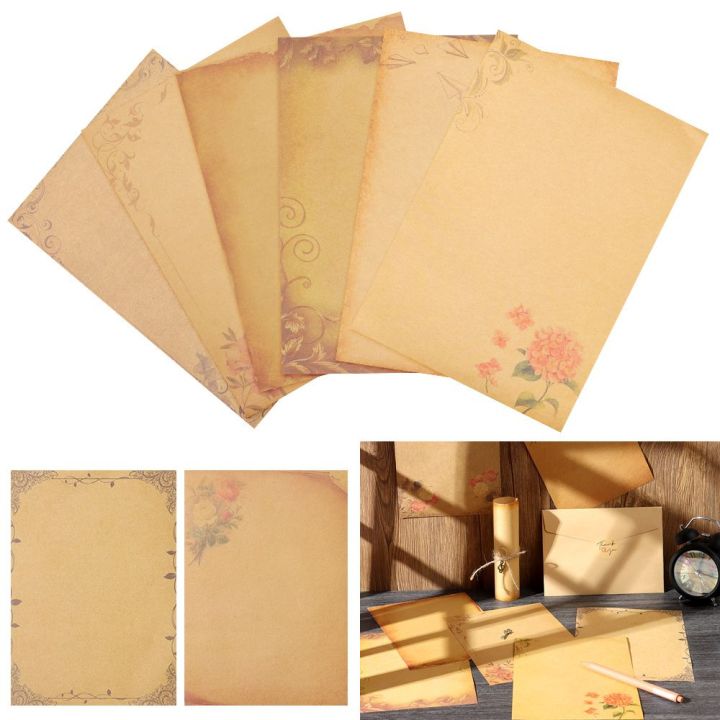 DIY Retro Stationery Paper Bag Set Handwritten Love Letter Kraft ...