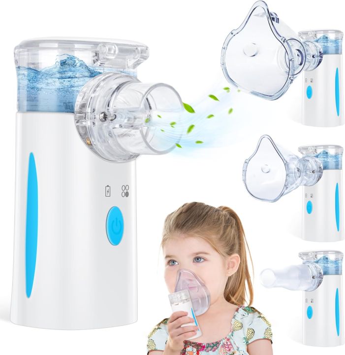 Portable Ultrasonic Rechargeable Mesh Nebulizer Machine Cool Mist ...