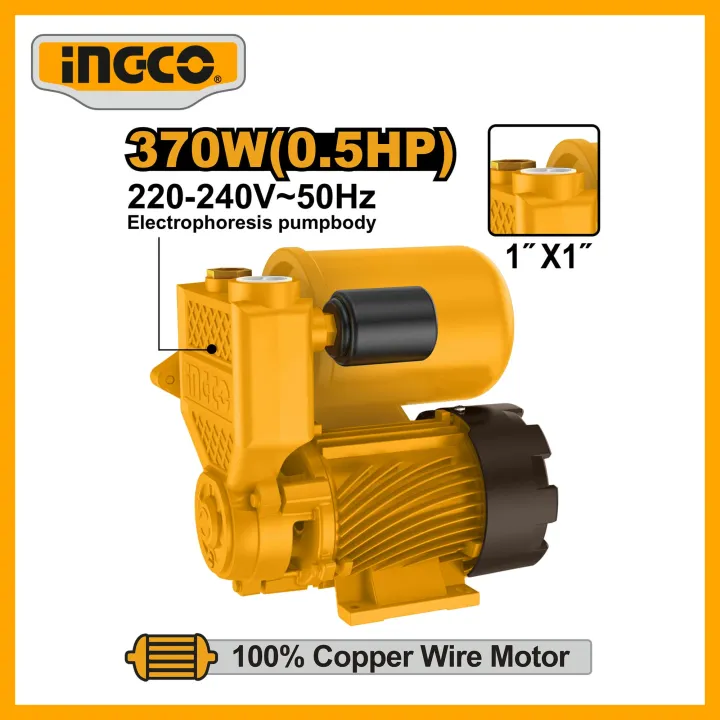 INGCO 370W Automatic self-priming peripheral Water pump VPA37068 ...