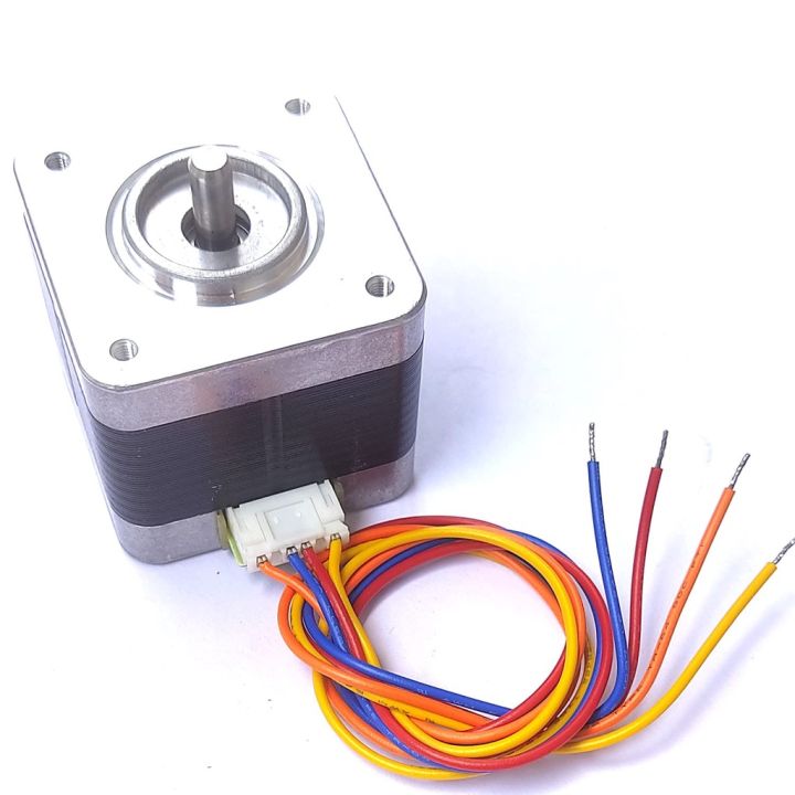 Stepper Motor Nema-17 4 Kg-cm 2-Phase 4-Wire Bipolar 1. 8 Deg with 23MM Shaft for CNC Robotics ...
