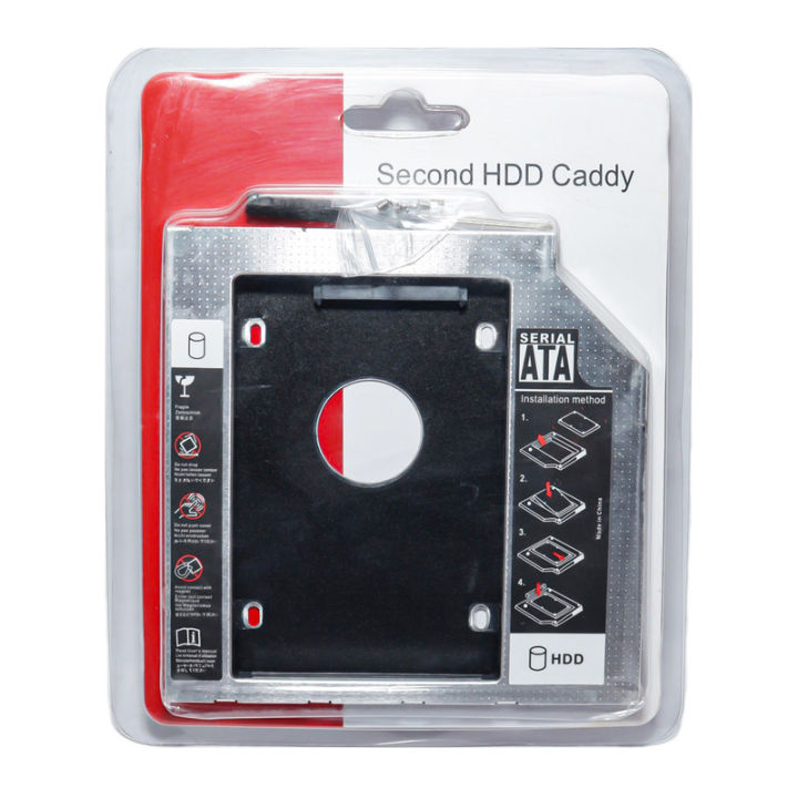 Universal Second HDD Caddy 9.5mm SATA Slim Hard Drive For Laptop CD DVD ...